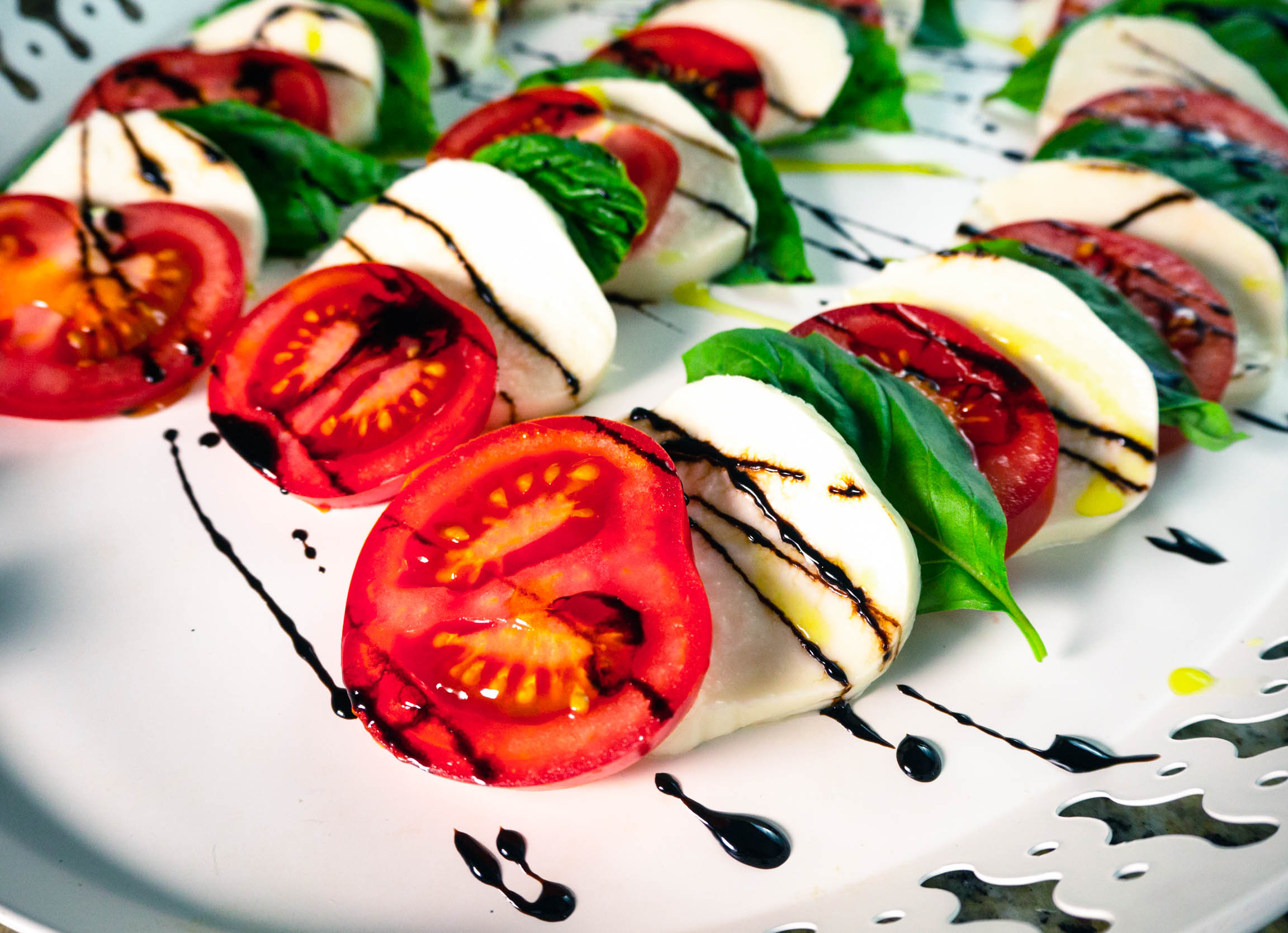 Caprese Salad Platter with Simple Balsamic Reduction