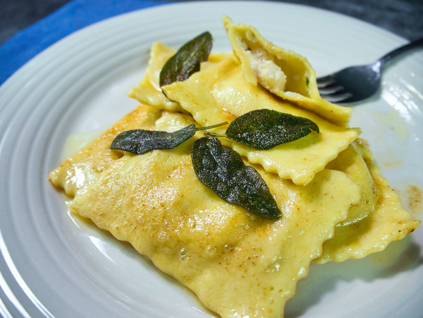 Delicious Creamy Two Cheese Pear Ravioli Recipe